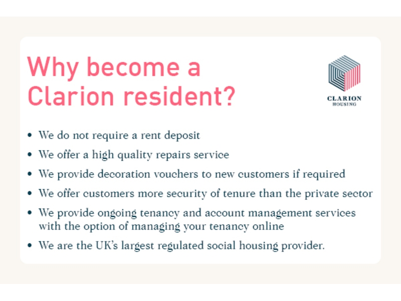 Clarion Housing available now properties